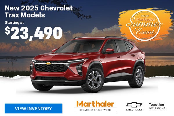 New 2025 Chevrolet Trax Models | Marthaler Chevrolet of Glenwood ...